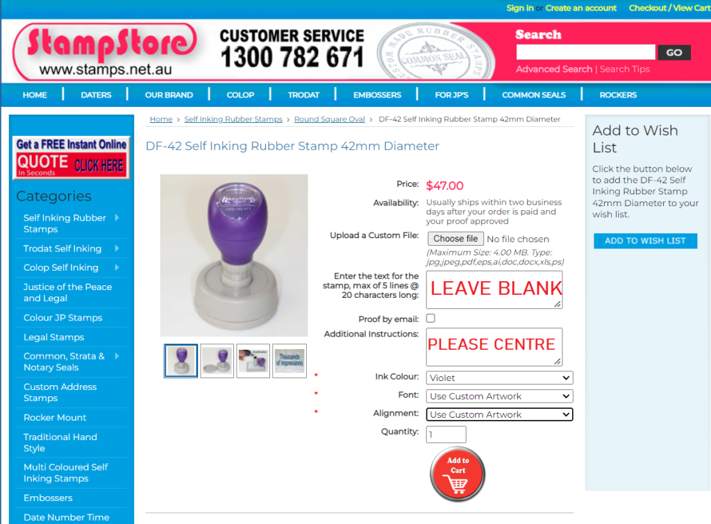 Ordering Stamps - CopyrightClaimServices